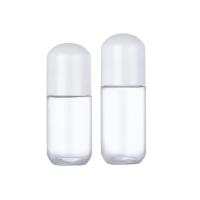 China 18ml 20ml Plastic Pump Bottles Capsule Shape Clear PET Toner Bottle for sale