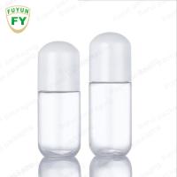 China 18ml 20ml Plastic Pump Bottles Capsule Shape Clear PET Toner Bottle for sale