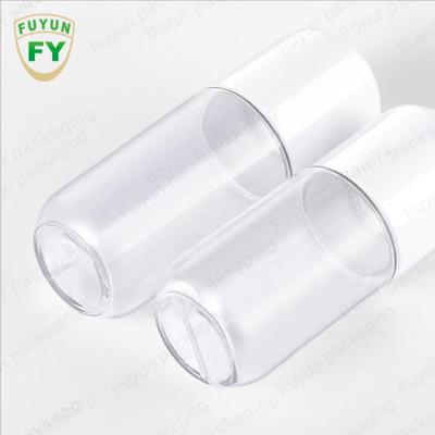 China 18ml 20ml Plastic Pump Bottles Capsule Shape Clear PET Toner Bottle for sale