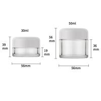 China Plastic Shiny Hand Eye Facial Skincare Cream Jar With White Cap 30ml 50ml for sale