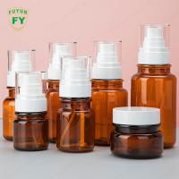 China 30g 40ml 60ml Serum Plastic Pump Bottles Double Wall PET Jar for sale