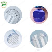 China 50ml 55ml 75ml PET Plastic Bottle With Shiny Purple Cap Capsule Container for sale