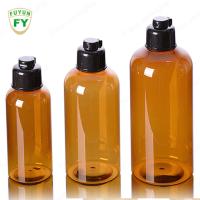 China 156mm Height Shiny Squeeze Toner Plastic Bottle With Black Cap for sale