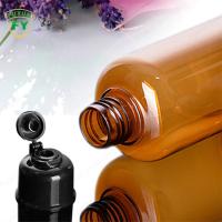 China 10.14oz Amber Clear Shampoo Lotion Bottle With Flip Top Cap for sale