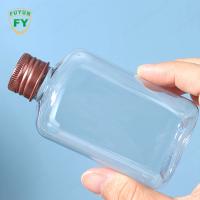 China Liquid Food 150ml Plastic Bottle Square Shape With Aluminum Cap for sale