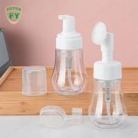 China Hot Stamping 150ml Foam Pump Bottle With Silicone Brush Head for sale