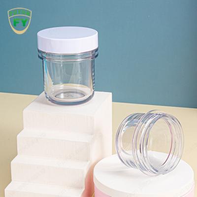 China 1.69oz 3.38oz Thickening Clear Plastic Packaging Jars Straight Sides for sale