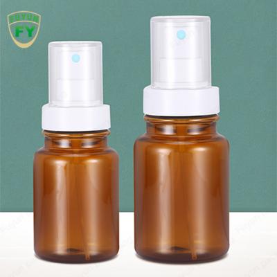 China 170ml Skincare Amber Toner Lotion Plastic Pump Bottles for sale