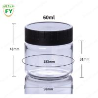 China 60ml 100ml Skincare Plastic Packaging Jars With White Cap for sale