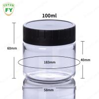 China 60ml 100ml Skincare Plastic Packaging Jars With White Cap for sale