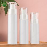 China White PET 80ml 100ml 120ml Lotion Pump Bottle With Clear Cap for sale