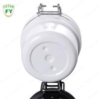 China 120ml White Candy Snack Plastic Packaging Jars With Flip Top Stainless Metal Lock for sale