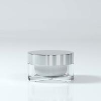 China Fuyun 15ml 30ml 50ml plastic acrylic cosmetic jar with silver cap for sale