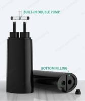China Fuyun 250ml 300ml 400ml 500ml hair dye double shampoo pump bottle for sale