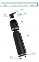 China Fuyun 250ml 300ml 400ml 500ml hair dye double shampoo pump bottle for sale