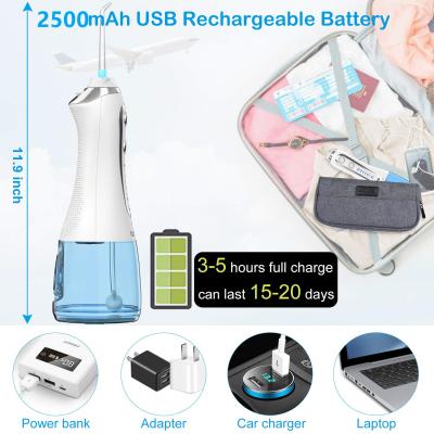 China Dental Battery Operated Water Flosser Electric With Detachable Reservoir for sale