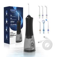 China Water Dental Flosser Cordless Teeth Cleaner IPX7 Waterproof 6 Tips 5 Modes 5 Intensities for sale