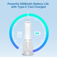 China Irrigador Bucal Portatil Irrigador Dental Inalámbrico Profesional 5 Modos, IPX7 Impermeable 300ML USB for sale