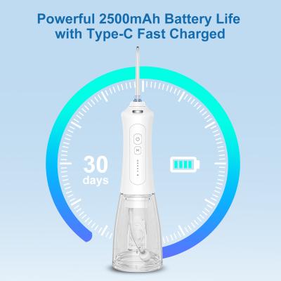 China Irrigador Bucal Portatil Irrigador Dental Inalámbrico Profesional 5 Modos, IPX7 Impermeable 300ML USB for sale