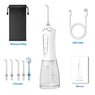 China Portable Oral Irrigator Cordless Water Flosser with Charging Time 5 hours ABS Plastic for sale
