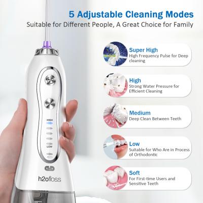 China 300ML USB Rechargeable Electric Water Flosser for Teeth Whitening and Stain Removal for sale