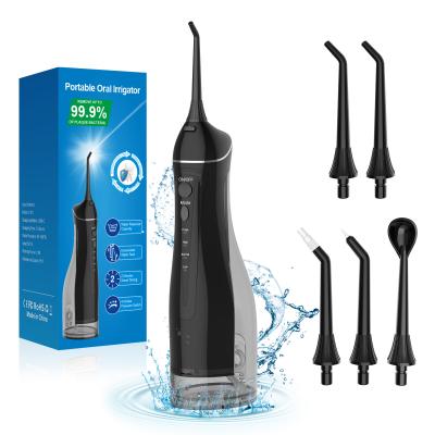 China Electric Waterproof Rechargeable Dental Jet Cordless Care Professional Teeth Cleaning Oral Irrigator with 5 Nozzle Tips for sale