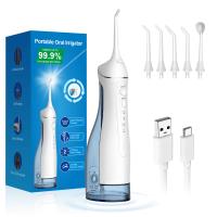 China 300 Ml Portable Rotatable Power Cordless Dental Water Flosser with 5 Customizable Nozzle Tips for Teeth Irrigator for sale