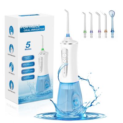 China IPX7 Waterproof Portable Dental Water Jet Teeth Water Flosser Teeth Cleaning Electric Oral Irrigator for sale