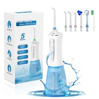 China 300ml Rechargeable Water Flosser Teeth Cleaner IPX7 Cordless Dental Cleaner with 5 Modes for Effective Tartar Removal for sale