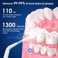 China Custom LOGO Cordless Oral Dental Irrigator with 5 Modes Portable Teeth Cleaner Water Flosser Jet for sale