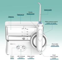 China H2ofloss Portable Oral Irrigator with 570ml Water Tank 2500mAh Battery and 5 Nozzles for Effective Dental Cleaning for sale