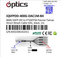 China 400G QSFPDD to 4x100G QSFP56 Breakout (Direct Attach Cable) Cables (Passive) 1M 400G QSFPDD DAC for sale