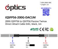 China 200G QSFP56 to QSFP56 DAC(Direct Attach Cable) Cables (Passive) 1M 200G QSFP56 DAC for sale