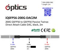 China QSFP56-200G-DAC2M 200G QSFP56 To QSFP56 DAC Passive Direct Attach Cable 2M for sale