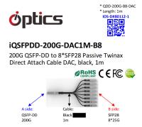 China 200G QSFPDD to 8x25G SFP28 Breakout DAC(Direct Attach Cable) Cables (Passive) 1M 200G QSFPDD DAC for sale