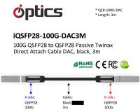 China QSFP28-100G-DAC3M 100G QSFP28 To QSFP28 Sfp Passive Dac Patch Cable 3M for sale