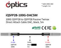 China QSFP28-100G-DAC5M 100G QSFP28 To QSFP28 DAC Passive Direct Attach Cable 5M for sale