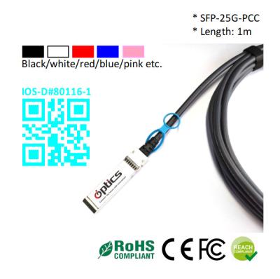 China SFP28-25G-DAC1M 25G SFP28 to SFP28 DAC(Direct Attach Cable) Cables (Passive) 1M 	25G SFP28 DAC for sale