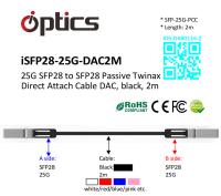 China SFP28-25G-DAC2M, 25G SFP28 to SFP28 DAC(Direct Attach Cable) Cables (Passive) 2M 25G SFP28 DAC for sale