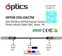 China IOS-D#80116-7, iSFP28-25G-DAC7M, 25G SFP28 to SFP28 DAC(Direct Attach Cable) Cables (Passive) 7M dac 25g for sale