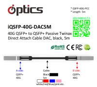 China IOS-D#80117-5, IQSFP-40G-DAC5M, 40G QSFP+ To QSFP+ DAC(Direct Attach Cable) Cables (Passive) 5M Qsfp Dac Cable for sale