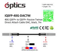 China iQSFP-40G-DAC7M 40G QSFP+ to QSFP+ DAC(Direct Attach Cable) Cables (Passive) 7M 40G QSFP+ DAC for sale