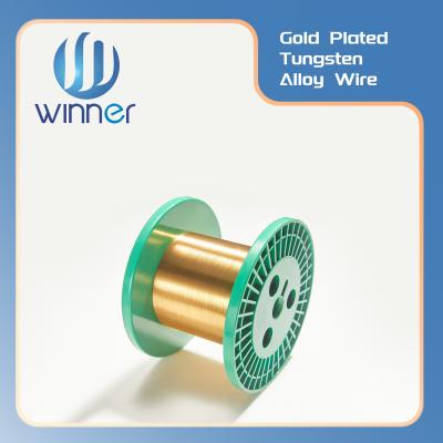 China 0.02mm 0.3mm Diameter Option 3.28ft Length Gold-Plated Tungsten Wire for Scientific Research High-Temperature Auto/Industrial for sale