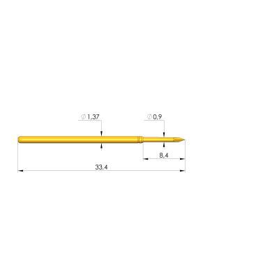 China Gold-Plated ICT FCT Spring Test Probes for Circuit Boards GKS-100 Series for sale