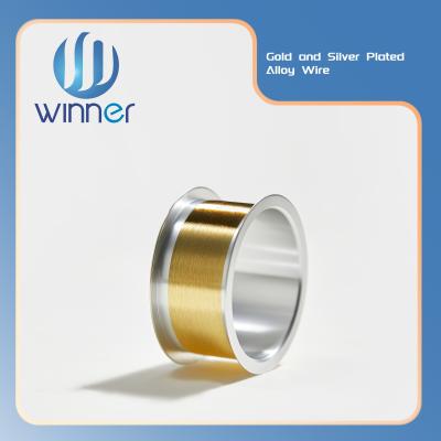 China 50g 0.2mm ISO 9001 Certified Gold Plated Silver Wire for High Purity Bonding Applications for sale