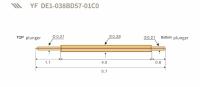 China Gold Plated Ultra-Fine Precision Spring Test Probe with Customizable Tip Styles for BGA Testing and Semiconductor Applications for sale