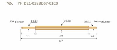 China Gold Plated Ultra-Fine Precision Spring Test Probe with Customizable Tip Styles for BGA Testing and Semiconductor Applications for sale