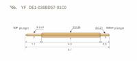 China Gold Plated Spring Test Probe with 1A Current Rating and Custom Sizes for BGA Testing for sale