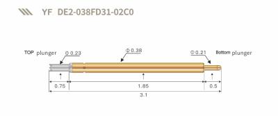China Gold Plated High Durability Spring Test Probe | Custom Sizes Pogo Pin for Electronic Testing for sale