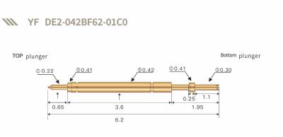 China Gold Plated High Durability Spring Test Probe for sale